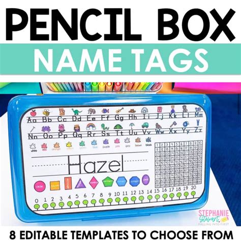 Pencil Box Name Tags By Stephanie Stewart Tpt