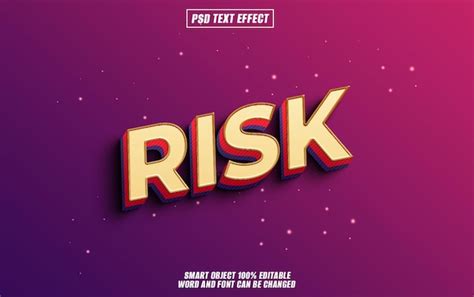 Premium Psd Risk Text Effect Font Editable Typography 3d Text