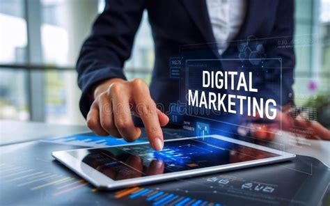 Digital Marketing Technology Concept On Virtual Screen Business And