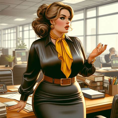 Chubby Woman At The Office By Andrevm99 On Deviantart