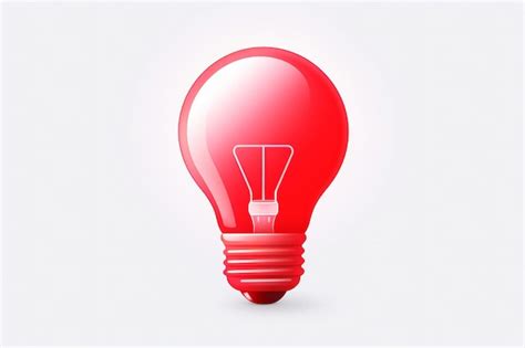Premium Ai Image Illustration Of Ios App Icon Lighting Bulb Red Flat