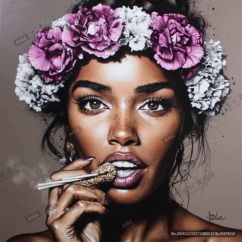 Ai创作图超写实插画 创意唇彩广告 新颖新锐创意艺术绘画 写实人物插画 写实人物绘画 马克笔画人像 化妆类设计 涂口红插画 数字肖像插画 无残酷彩妆 彩妆人物图 美艳剪切绘画 创意人物画 写实