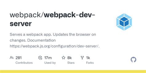 GitHub Webpack Webpack Dev Server Serves A Webpack App Updates The Browser On Changes