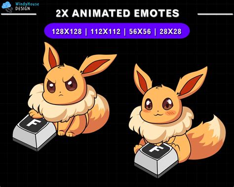 Animated Twitch Emote Eevee Ff Cute Eevee Twitch Emotes Eevee Emotes For Youtube Discord