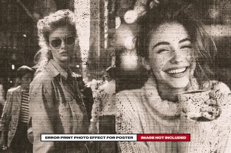 Premium Psd Error Print Photo Effect For Poster
