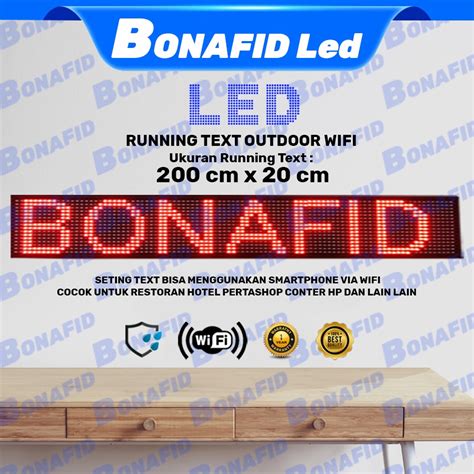 Jual 200cm X 20cm Merah Outdoor Running Text Led Display 200 Cm 2m Shopee Indonesia