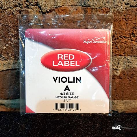 Super Sensitive Red Label Violin A Single String 4 4 Medium Reverb