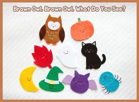 Brown Owl Brown Owl What Do You See Halloween Flannel Board Set