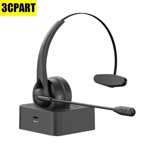 Bluetooth Headset With Microphone Noise Canceling Wireless On Ear Headphones Bluetooth