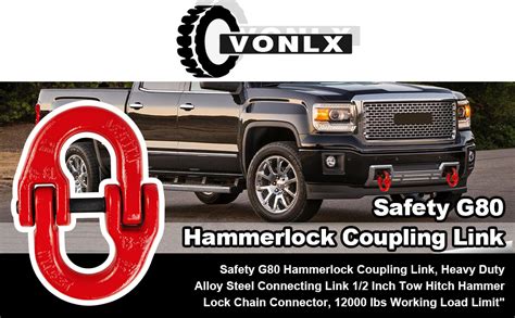 Vonlx Hammerlock Coupling Link Safety G80 Heavy Duty Alloy