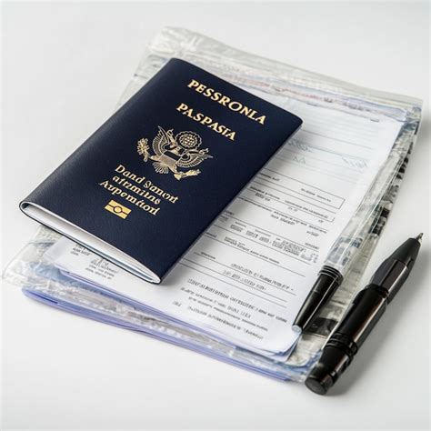 A Visual Of A Passport And Visa Application Kit With Instructions And