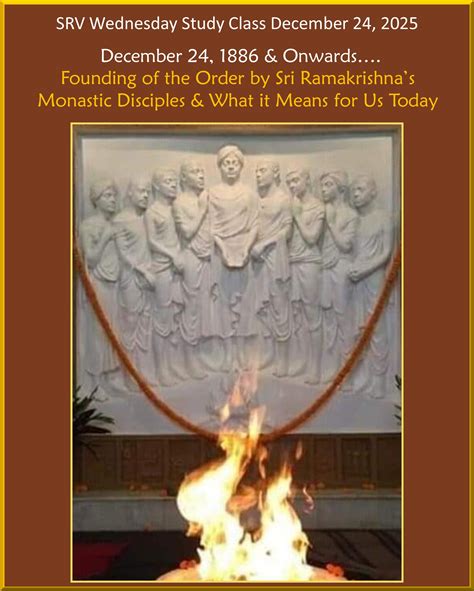 Christmas Eve Founding Of The Ramakrishna Order Srv Association