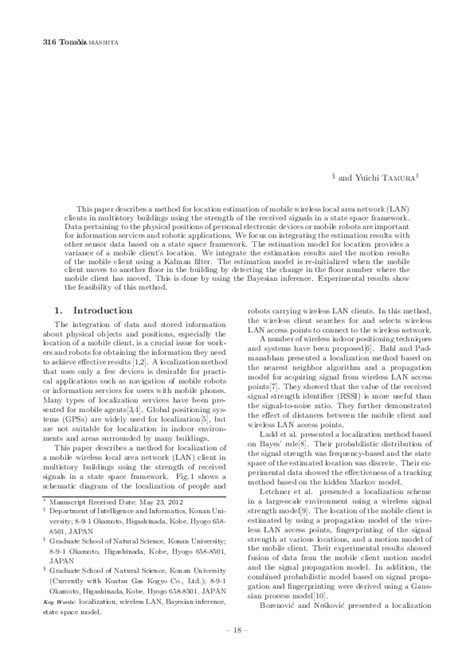 Pdf Location Estimation Of Mobile Wireless Lan Client In Multistory Buildings Using Strength