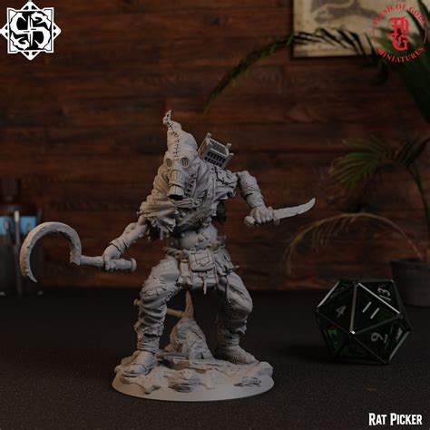Rat Picker Fantasy Tabletop Miniature 28mm 100mm Dungeons And