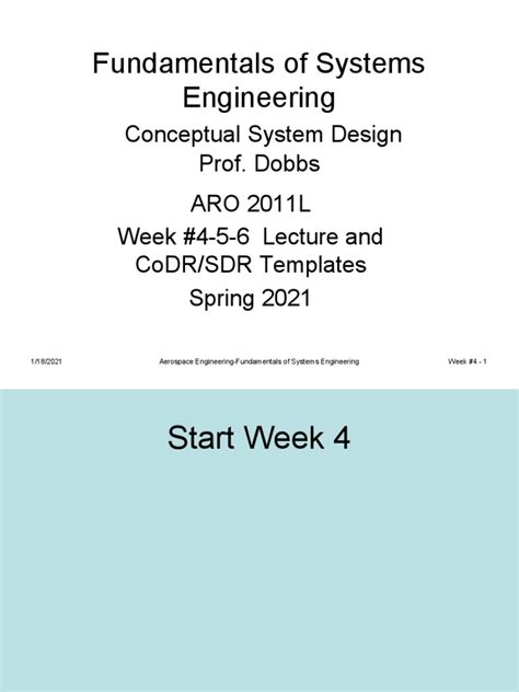 Week4 5 6 Conceptual Design Aro2011l 2021 Pdf Reusable Launch