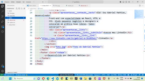 [dúvida] sobre mim nao aparece html e css cabeçalho footer e