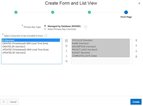 project form list view