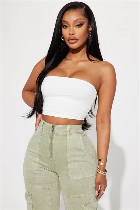 Masha Double Lined Ribbed Tube Top White Fashion Nova Basic Tops And Bodysuits Fashion Nova