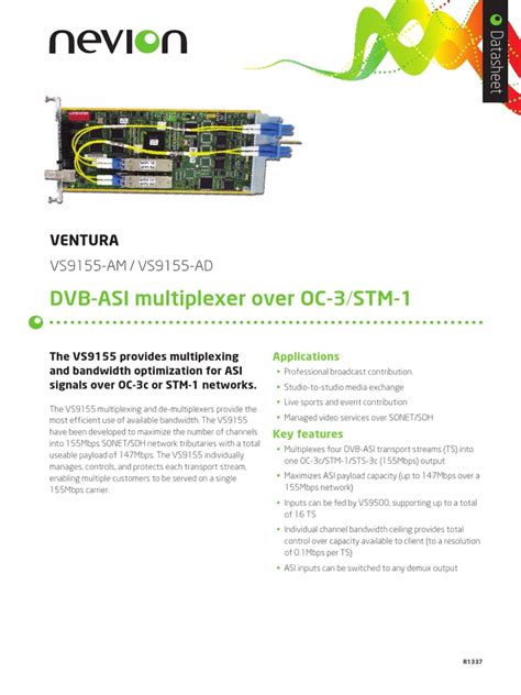 nevion dvb ts mux pdf multiplexing physical layer protocols
