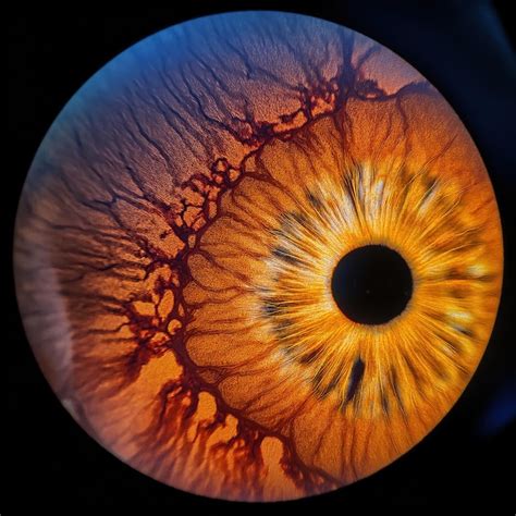 Human Eye Iris Macro Photography Premium Ai Generated Image