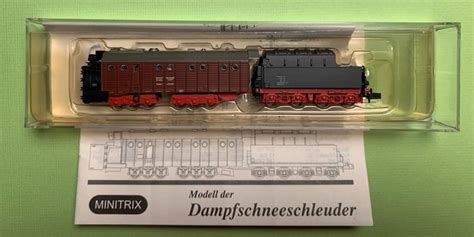 Minitrix N 12422 Locomotora De Vapor Con Ténder 1 Quitanieves A