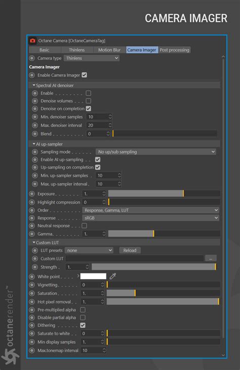 Octane Camera Tag 摄像机标签 Camera Imager 摄像机成像 《octane For Cinema 4d