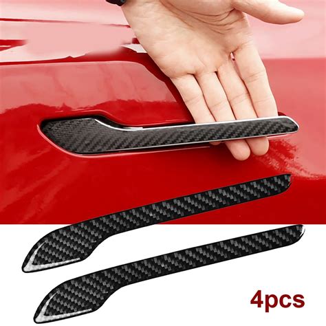 4 Pcs 매트 블랙 프로텍터 스티커 방수 안티 스크래치 데칼 Diy 도어 핸들 랩 커버 보호대 테슬라 모델 3자동차 인테리어 스티커 Aliexpress
