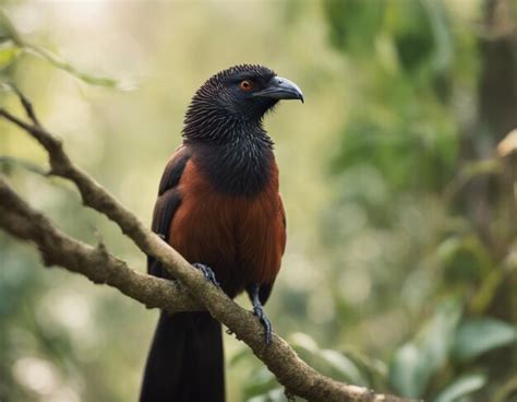 A Greater Coucal In Jungle Premium Ai Generated Image