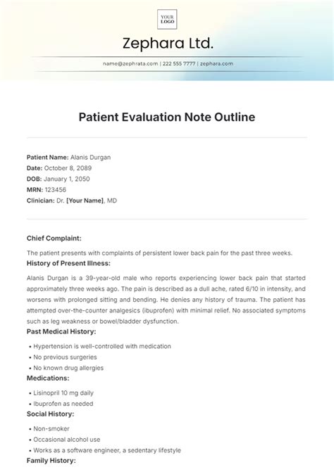 Free Hospital Note Templates Editable And Printable