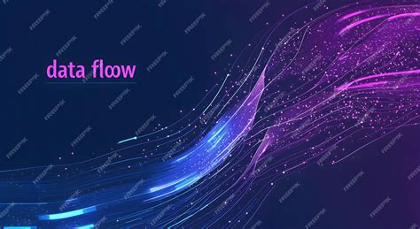 digital data flow vector background big data technology lines 5g