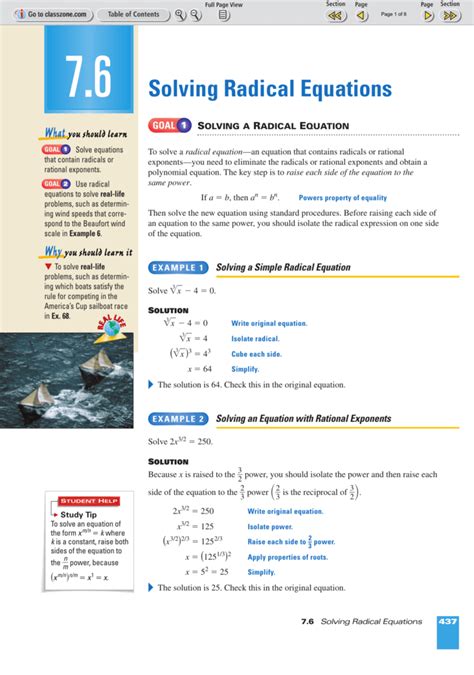 Solving Radical Equations