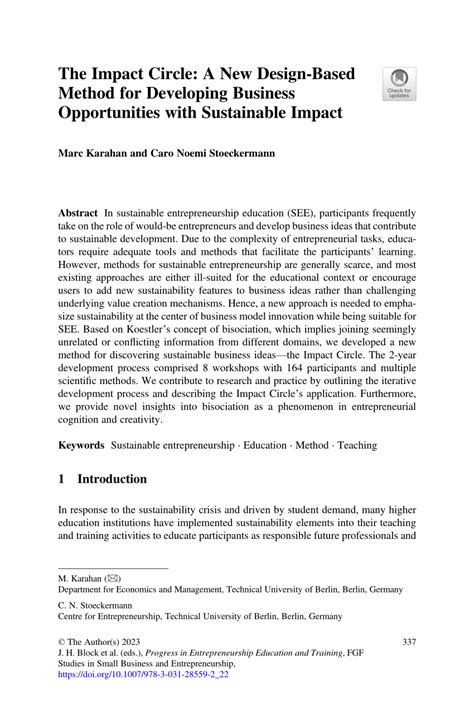 Pdf The Impact Circle A New Design Based Method For Developing