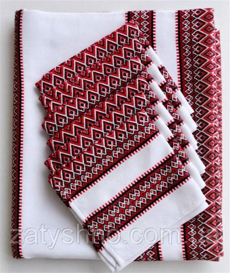 Вишита Скатертина З Серветками Червона — Купить Недорого на Bigl Ua 293807212