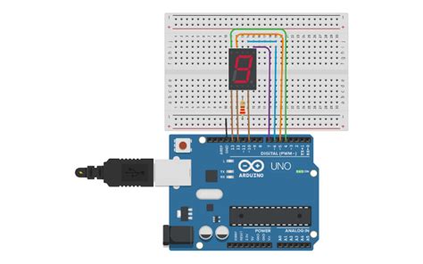 Circuit Design Interfacing 7 Segment Display With Arduino Tinkercad