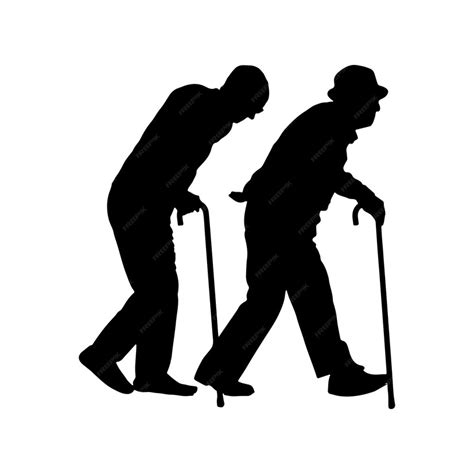 흰색 배경 벡터 일러스트 레이 션에 벡터 실루엣 장애인 사람들 프리미엄 벡터