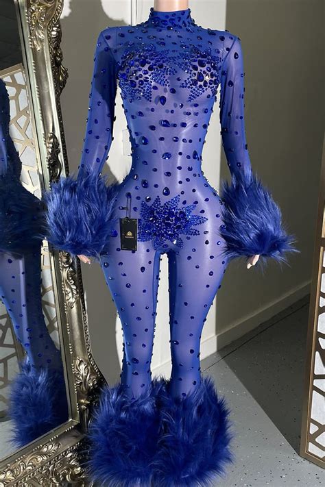 Icey Heart Blue Bodysuitready To Ship Elegant Bodysuit Pretty Girl