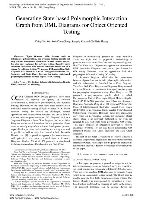 pdf generating state based polymorphic interaction graph from uml diagrams for object oriented