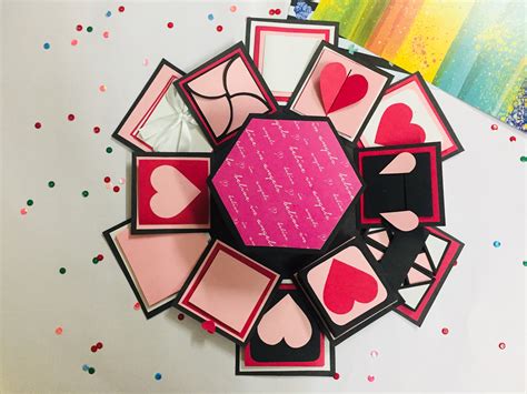 Hexagon Explosion Box Explosion Box Hexagon Box Unique Etsy