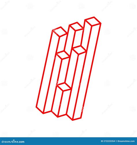 Impossible Optical Illusion Shape Op Art Object Impossible Figures Line Art Unreal Geometric