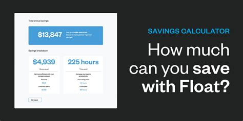 Savings Calculator Float