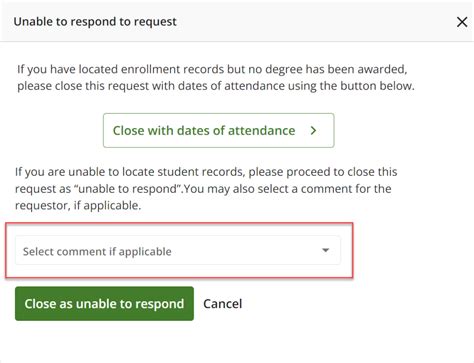 Add A Comment For The Requestor Clearinghouse School Secure Site Help