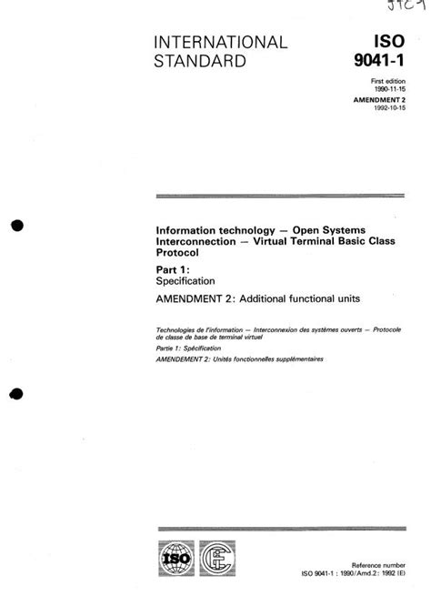 ISO 9041 1 1990 Amd 2 1992 Information Technology Open Systems Interconnection Virtual