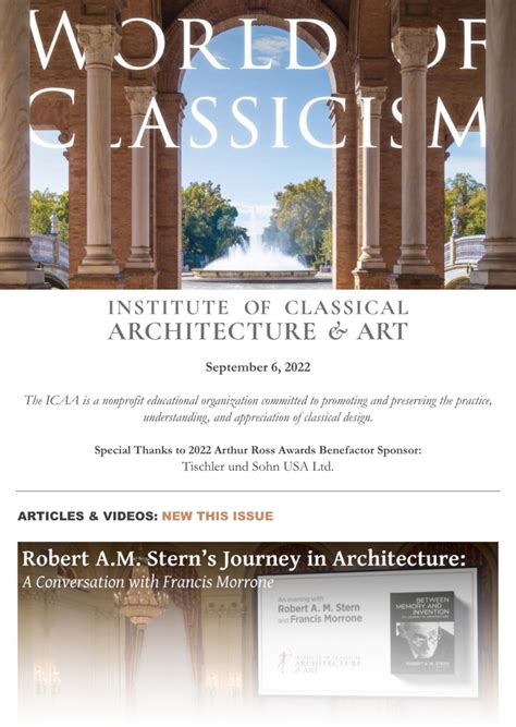 World Of Classicism September 6 2022 Institute Of Classical