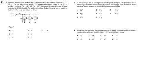 Solved Q I As Shown In Figure The Output Of A NAND Gate Chegg Com