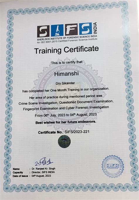 Himanshi Himanshi On Linkedin Forensicscience Internshipopportunity Sherlockinstitute