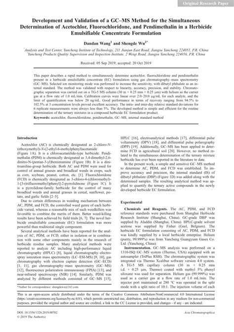 pdf development and validation of a gc ms method for the simultaneous