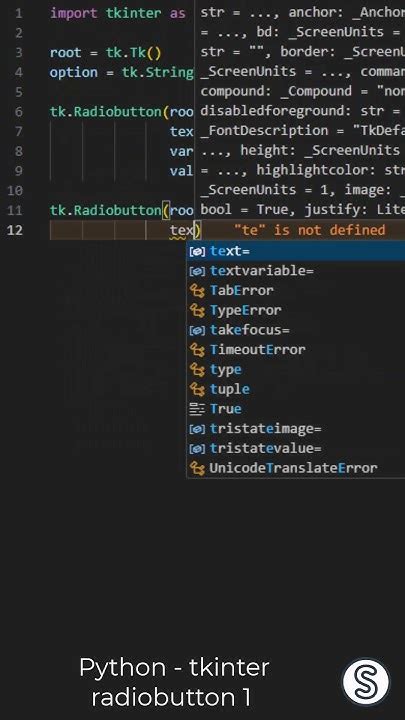 Asmr Programming Tkinter Radiobutton 1 Python Asmr