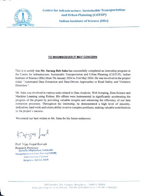 Internship Completion Certificate Pdf