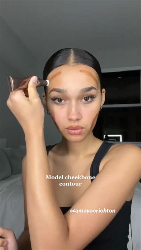 Amayacrichton Model Cheekbone Contour Makeup Tutorial Makeup Routine