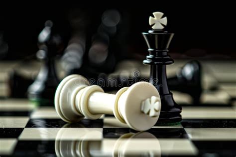 Checkmate In A Chess Game Winning And Losing In The Game Chess Pieces On A Chessboard Stock